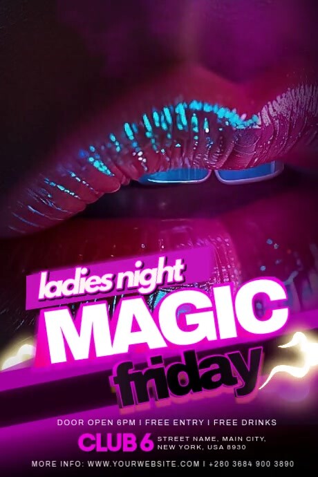 Magic Ladies Party Video Template | PosterMyWall