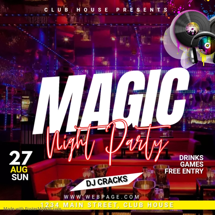 Plantilla de magic night party | PosterMyWall