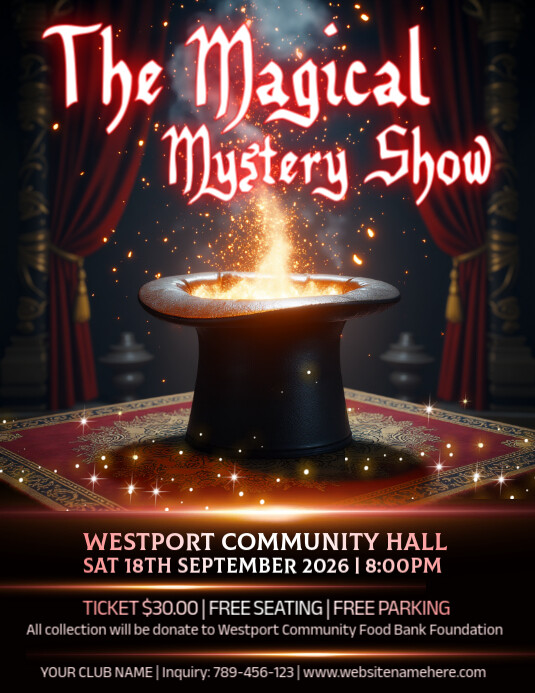 Magic Show Ad Flyer Template | PosterMyWall