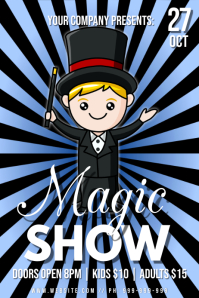 Magic show event party flyer template | PosterMyWall