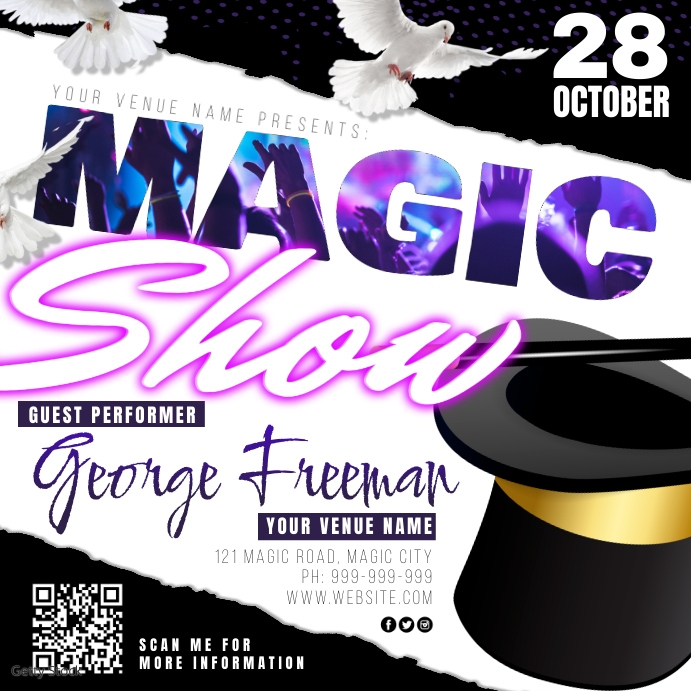 Magic Show Poster Template | PosterMyWall