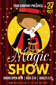 Magic show event party flyer template | PosterMyWall