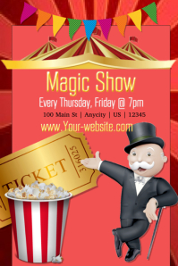 Magic show event party flyer template | PosterMyWall