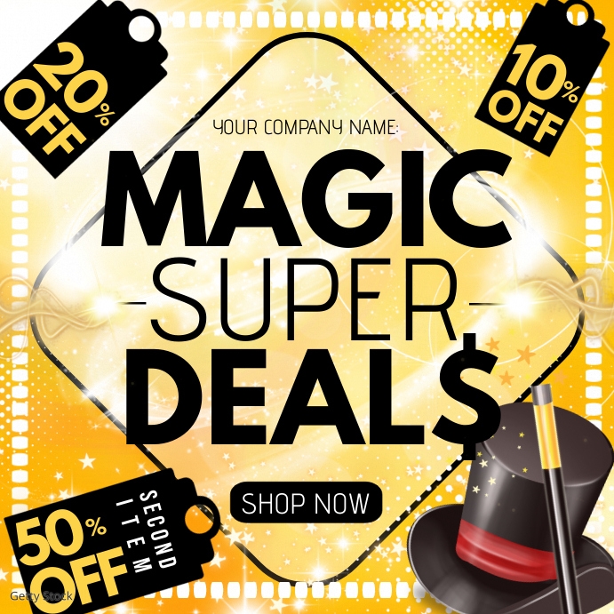 Magic Super Deals Poster Template | PosterMyWall