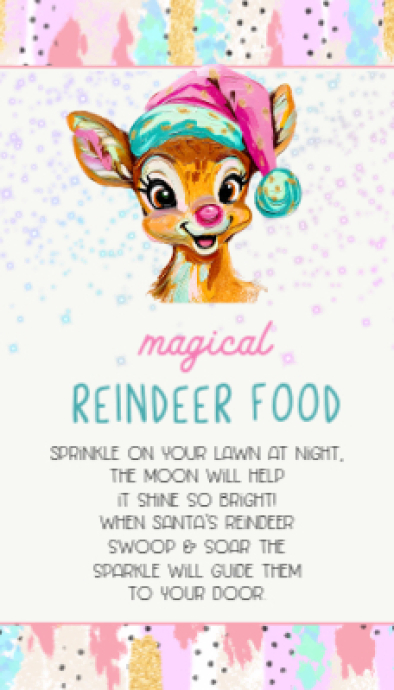 Magical Reindeer Food Tag Template | PosterMyWall