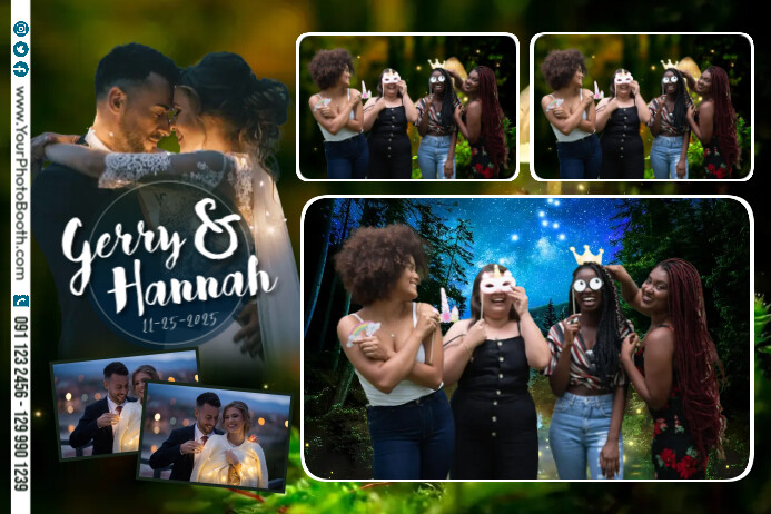 Magical Wedding Photobooth Template | PosterMyWall