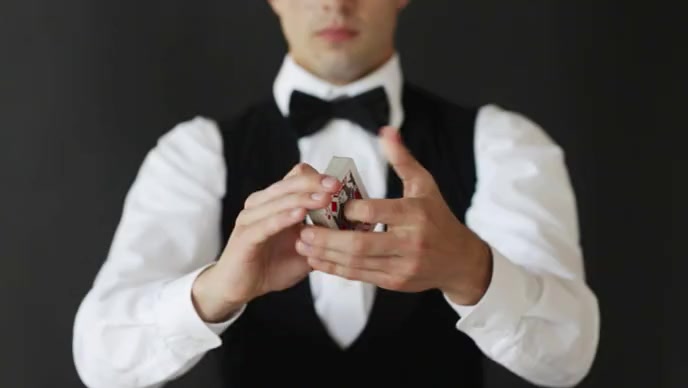 Magician man show magic with cards Template | PosterMyWall