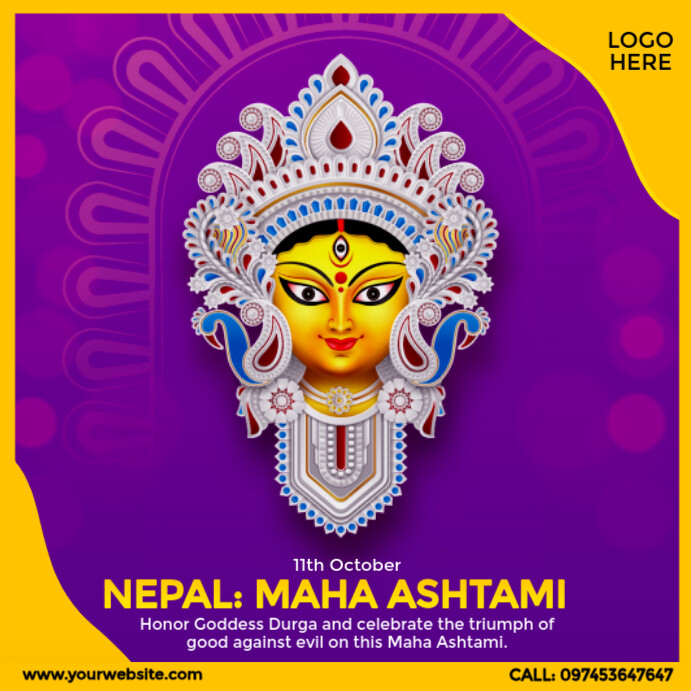 Maha Ashtami Template | PosterMyWall