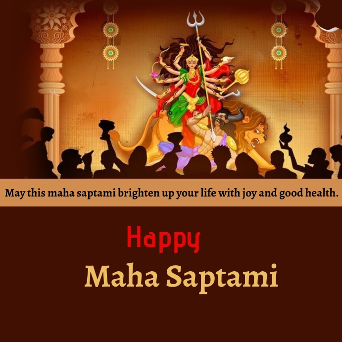 Plantilla de Maha Saptami | PosterMyWall