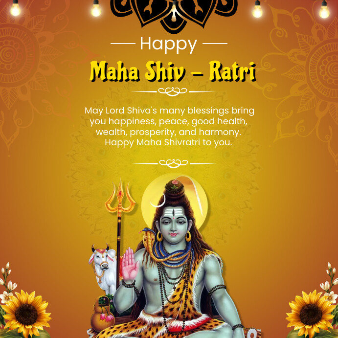 Maha Shiv Ratri Wishing Poster Template (1) | PosterMyWall