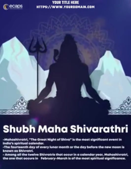 Maha Shivaratri 2025 Template | PosterMyWall