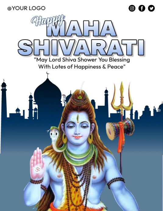 Maha Shivaratri Card Template | PosterMyWall
