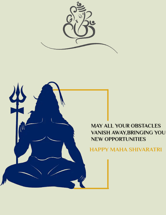 Maha shivaratri card Template | PosterMyWall