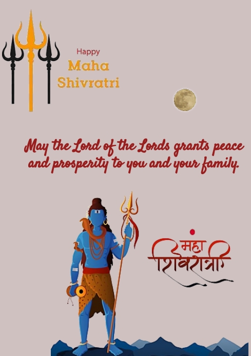Maha shivrathiri Template | PosterMyWall