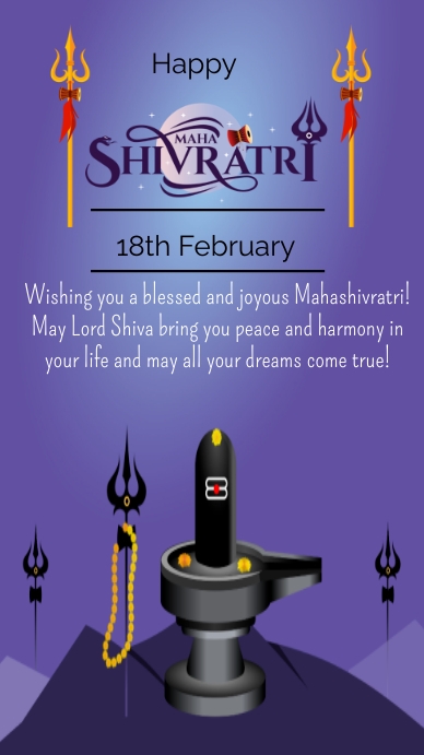 maha shivratri template, maja shivratri post | PosterMyWall