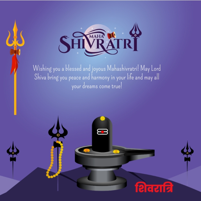 maha shivratri template, maja shivratri post | PosterMyWall