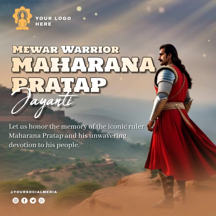 Plantilla de Maharana Pratap Jayanti | PosterMyWall