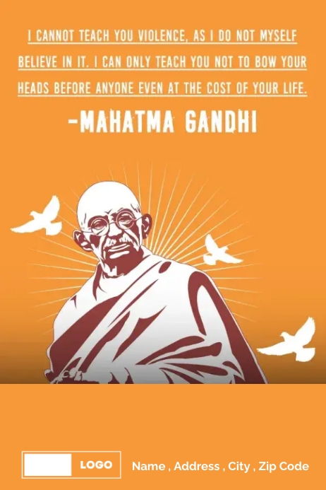 Mahatma Gandhi Jayanti, Mahatma Gandhi, India Template | PosterMyWall