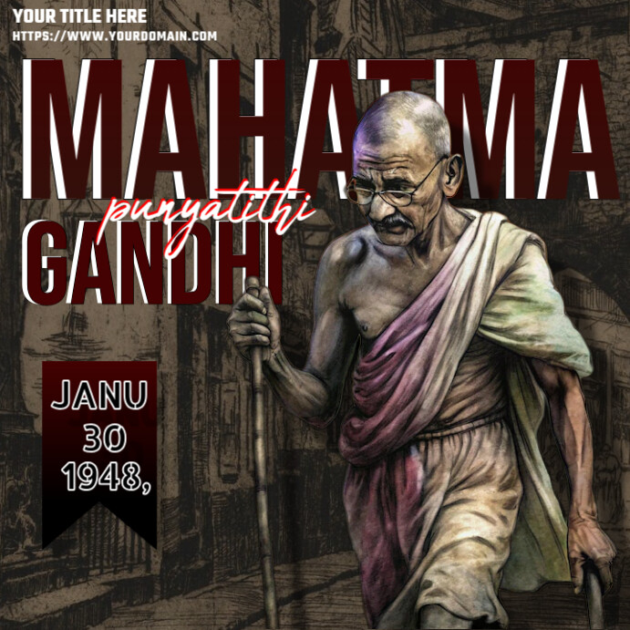 Copy of Mahatma Gandhi punyatithi | PosterMyWall