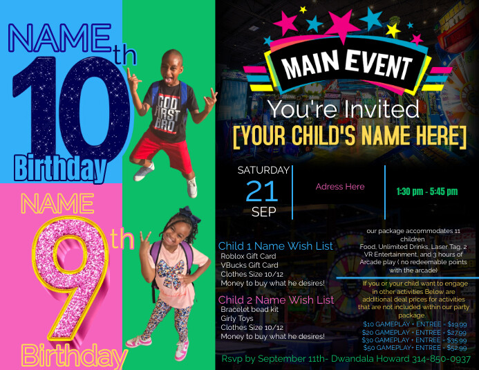 Main Event Birthday Flyer Template | PosterMyWall