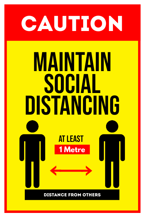 Maintain Social Distancing Covid 19 Template | PosterMyWall