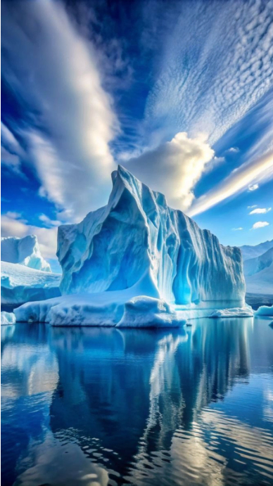 Copy of Majestic Blue Iceberg Arctic Reflection | PosterMyWall