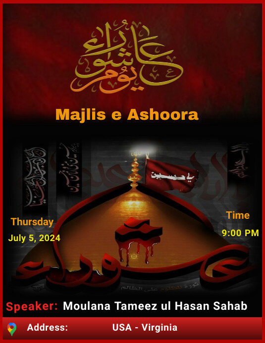 Majlis e Ashoora Template | PosterMyWall