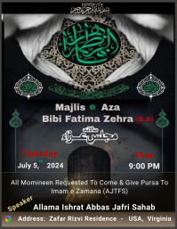 Majlis Bibi Fatima Zehra (S.A) (8) Template | PosterMyWall