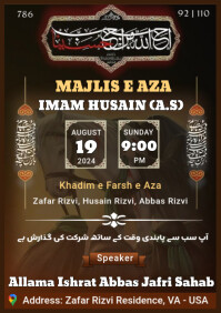 Majalise Aza Imam Husain (A.S) Template | PosterMyWall