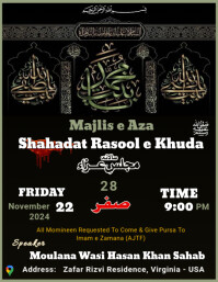 Majlis e Aza Shahadat Rasool e Khuda (SAWW) Template | PosterMyWall