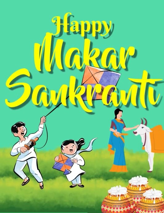 Makar Sankranti Celebration Flyer Template | PosterMyWall