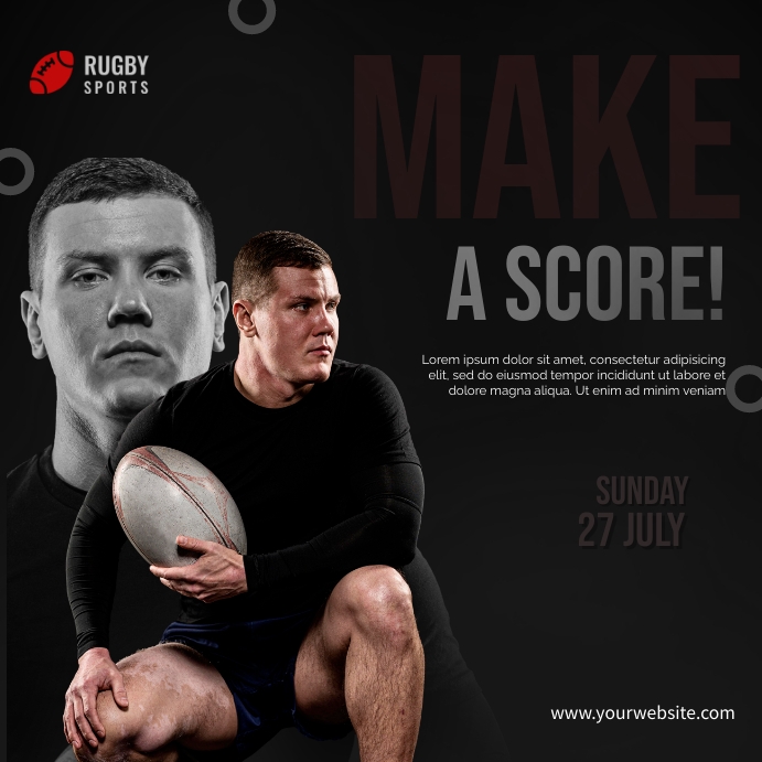 Make a Score Rugby Sports Template | PosterMyWall