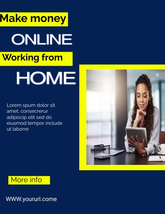Copy of Make money online from home | PosterMyWall