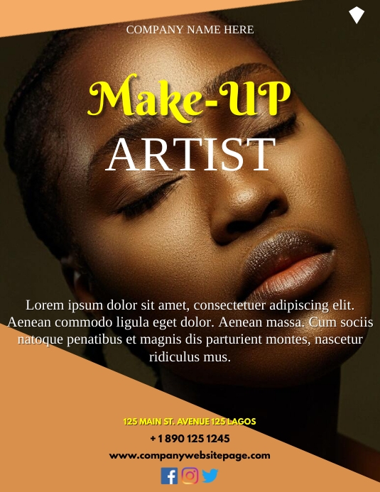 make-up artist poster Template | PosterMyWall