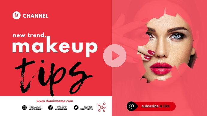 make up YouTube thumbnail Template | PosterMyWall