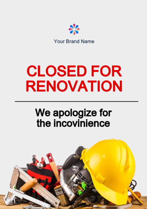 makeover closed for renovation flyer | PosterMyWall