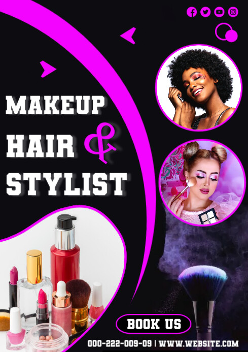 Makeup and hair salon template | PosterMyWall