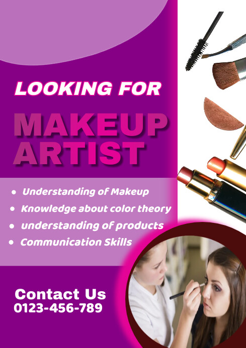 Makeup Artist A2 template | PosterMyWall