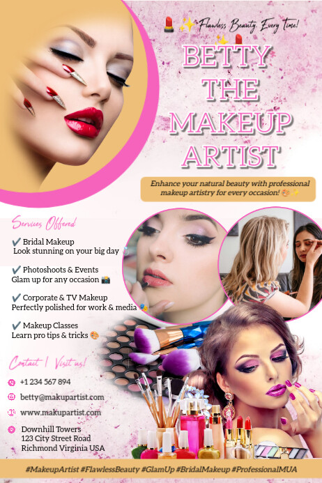 Makeup Artist Ad Template | PosterMyWall