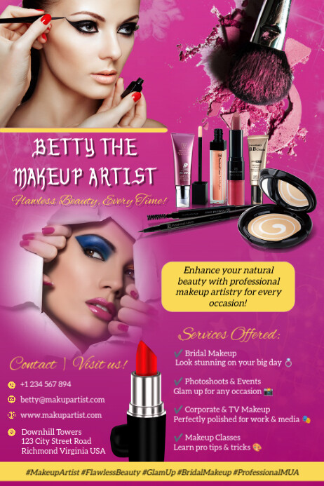 Copy of Makeup Artist Ad | PosterMyWall