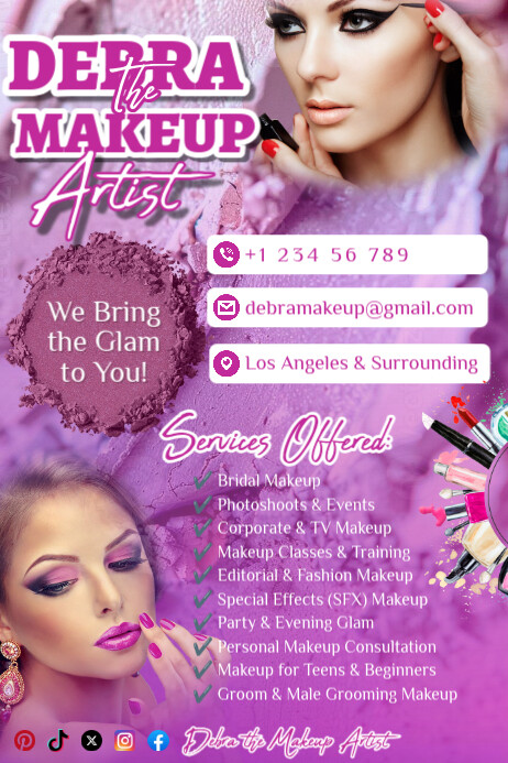 Makeup Artist Ad Template | PosterMyWall