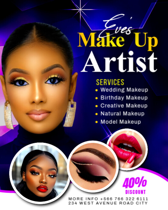 Copy of Makeup artist face make up beauty makeover stylist services spa ...