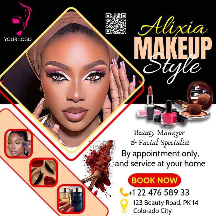Copy of Makeup artist flyer template | PosterMyWall