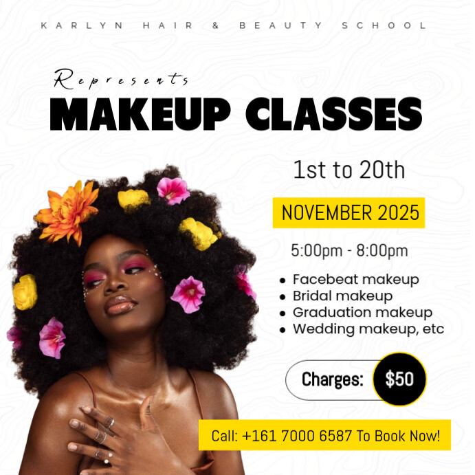 Plantilla de Makeup classes business poster design | PosterMyWall