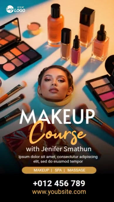 Copy of Makeup Course advertisement banner ad | PosterMyWall