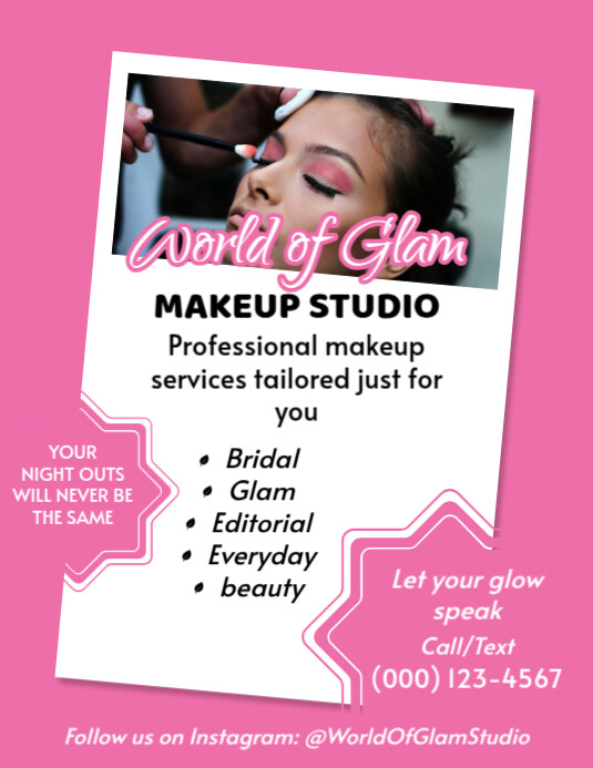 Plantilla de Makeup Artist/Makeup Studio | PosterMyWall