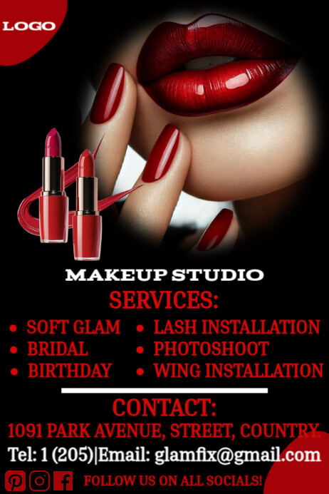 Makeup Studio Poster/Flyer Template | PosterMyWall