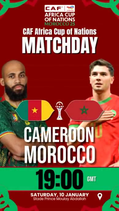 Copie de Maksimalis Cameroon Vs Morocco Afcon Match Day Football ...