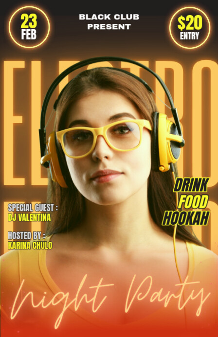 Maksimalis Electro Night Party Tabloid Template | PosterMyWall