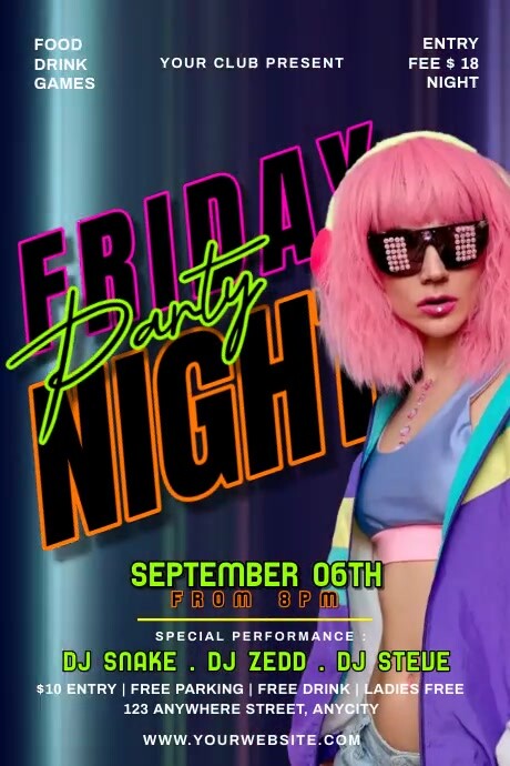 Maksimalis Friday Night Party Poster Template | PosterMyWall